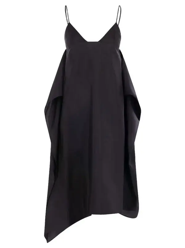 Ter Et Bantine Sweetheart Asymmetric Silk Dress - Black
