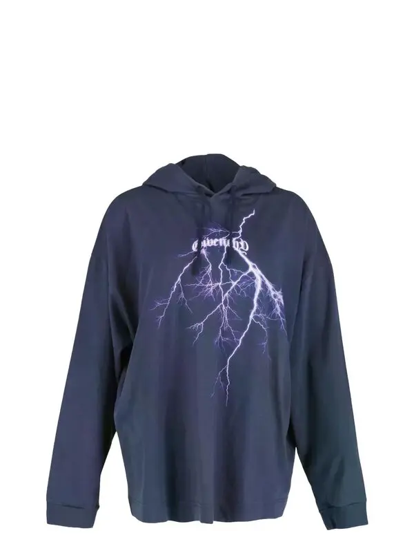Givenchy Lightning Graphic Printed Hoodie - Blue