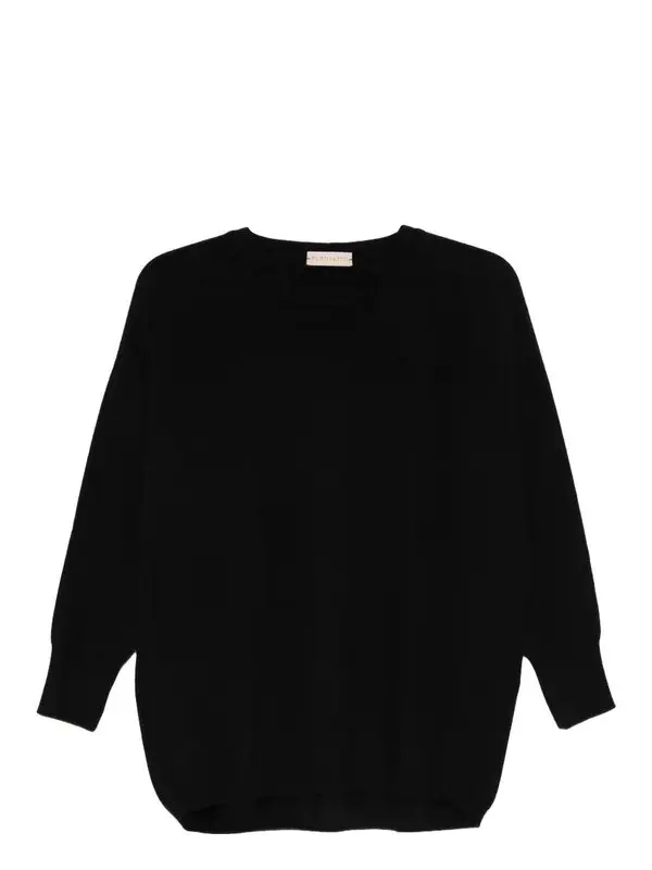 PUROTATTO Round Neck Sweater - Black
