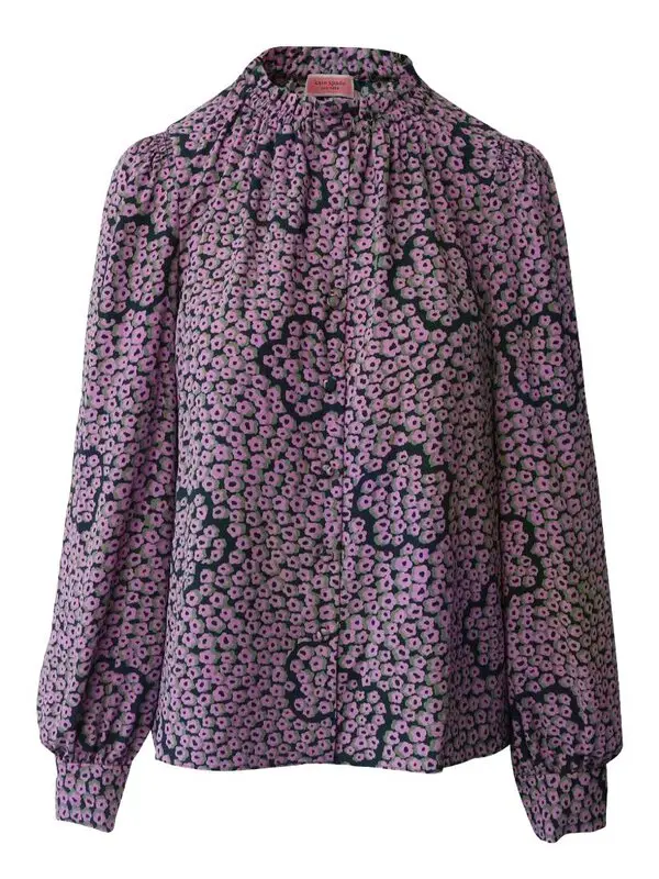 Kate Spade New York Floral-print Silk Blouse - Pink