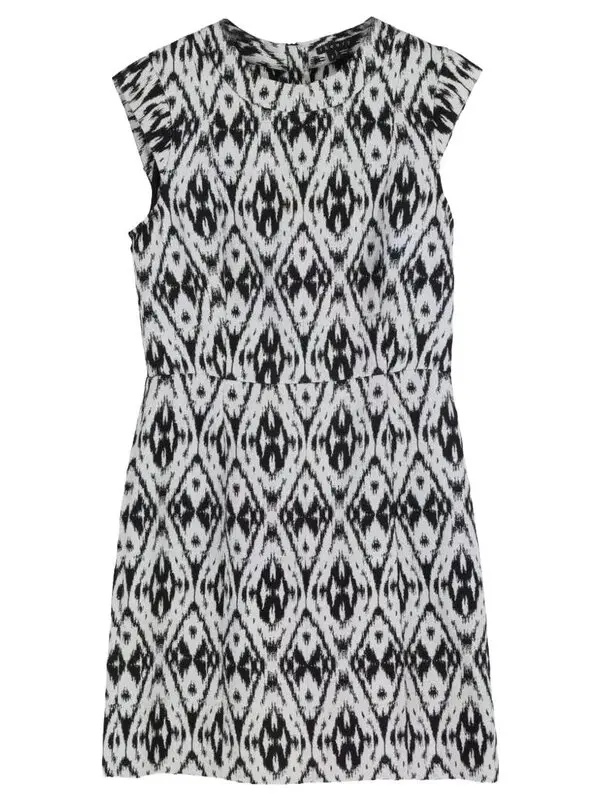Theory Ikat-print Mini Sheath Dress - White