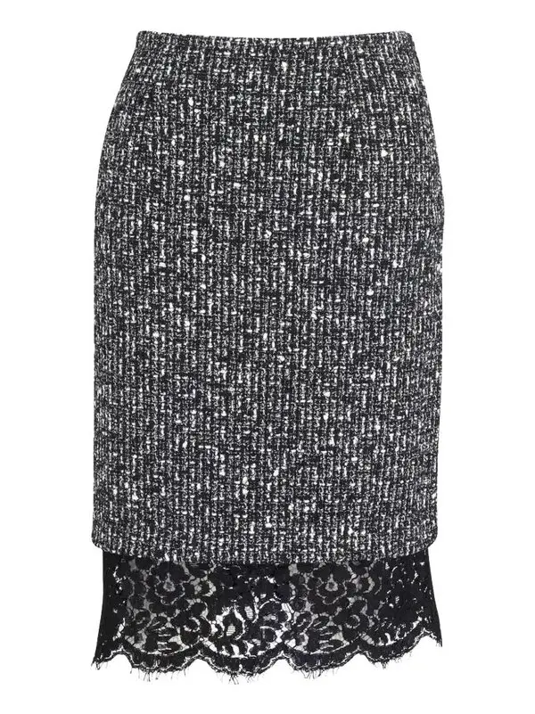 Michael Kors Lace-hem Pencil Skirt - Grey