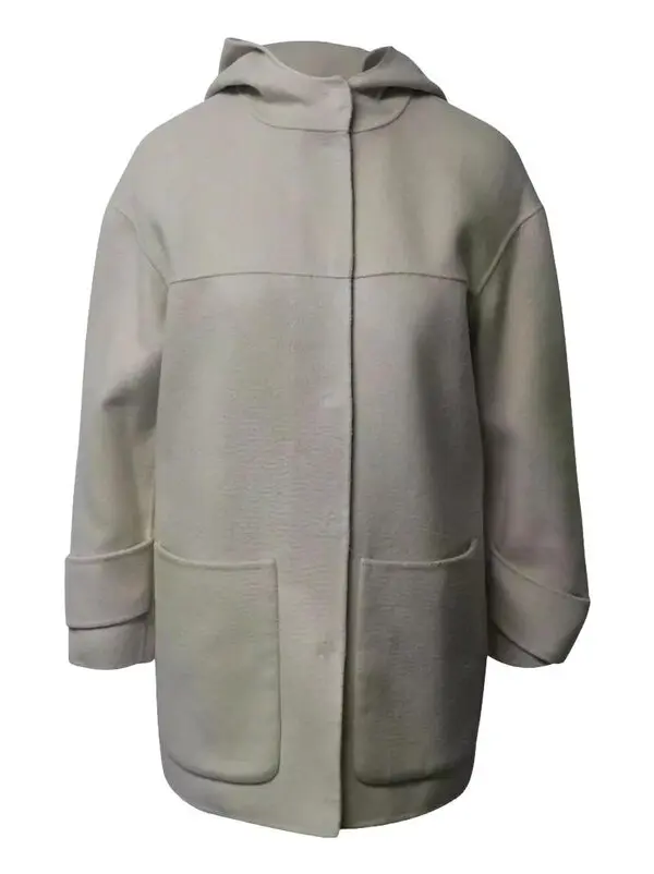Pinko Hooded Patch-pocket Coat - Neutrals