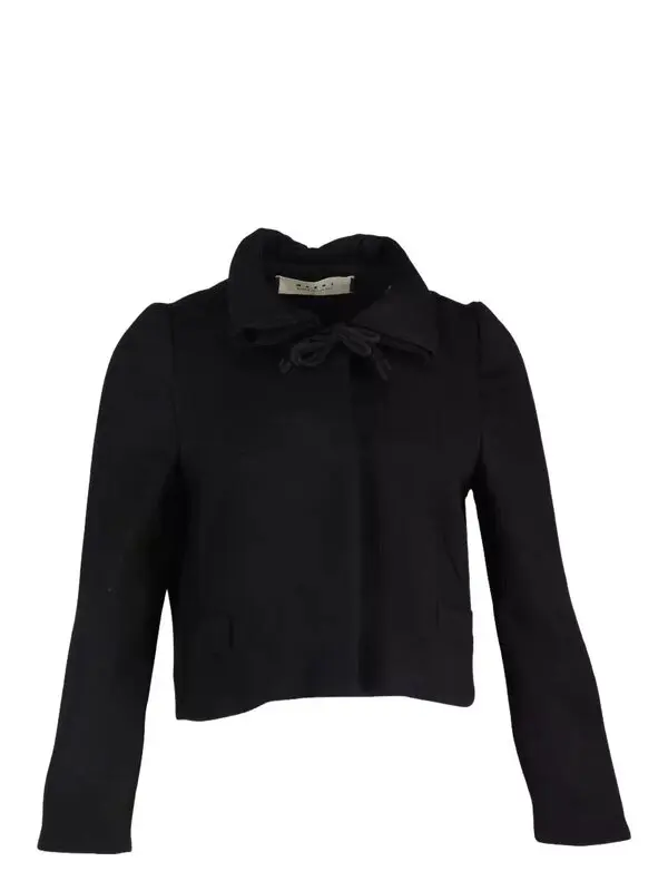 Marni Tie-detail Cropped Jacket - Black