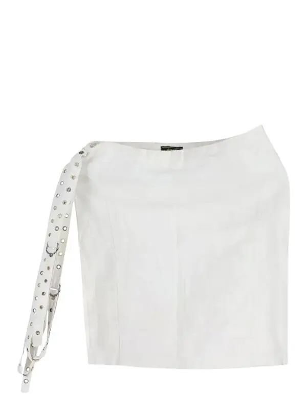Versace Eyelet-detail Mini Skirt - White