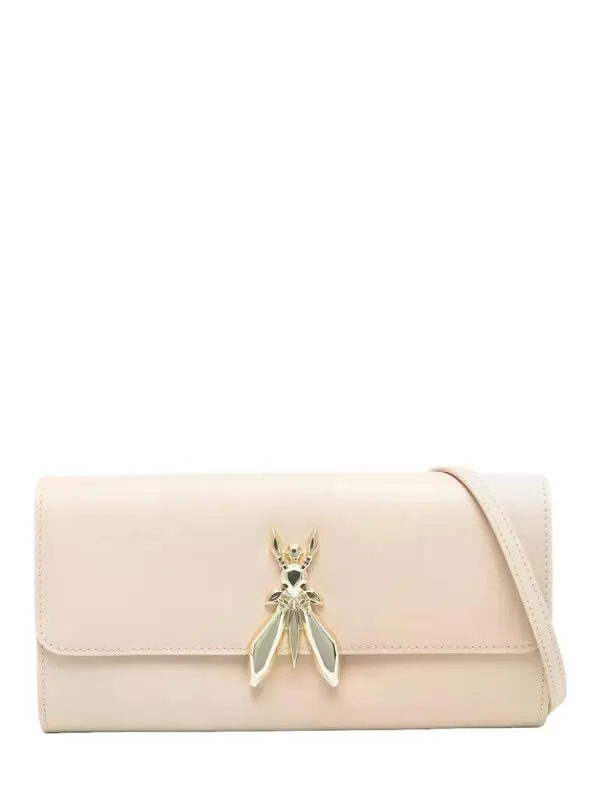 Patrizia Pepe Essential Fly Leather Clutch - Neutrals