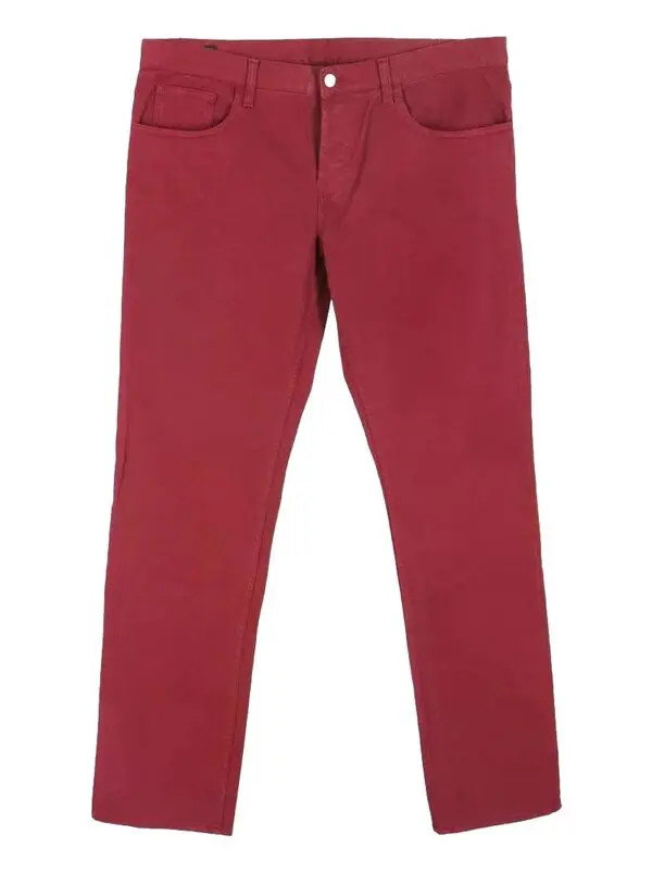 Gucci Slim-fit Cotton Trousers - Red