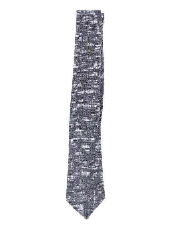 Bottega Veneta Printed Cotton Tie - Blue