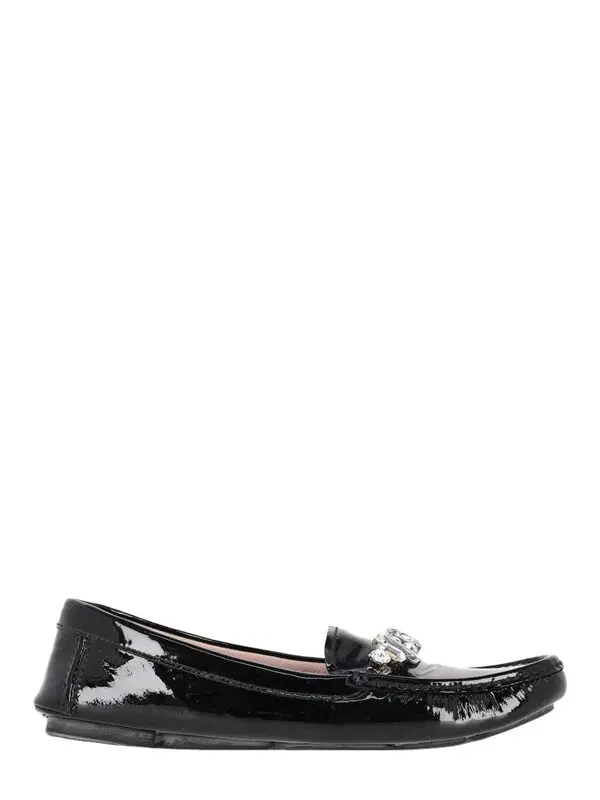 Miu Miu Upper-embellished Leather Loafer - Black