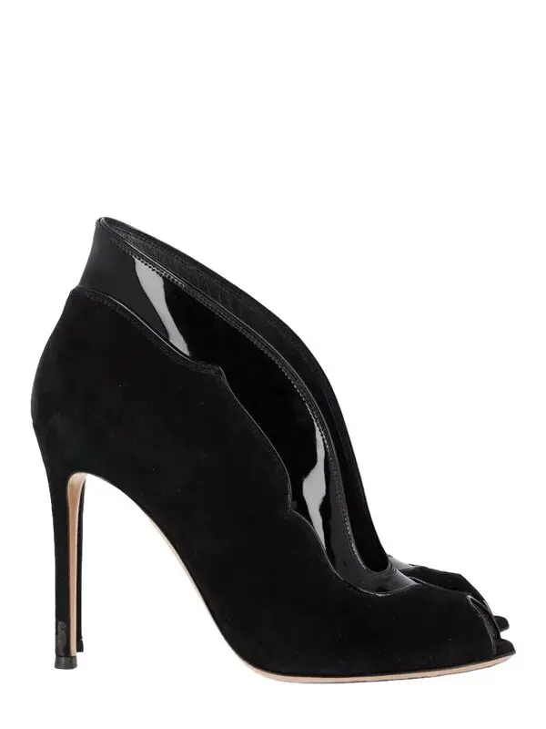 GIANVITO ROSSI Vamp Peep-toe Ankle Boots - Black