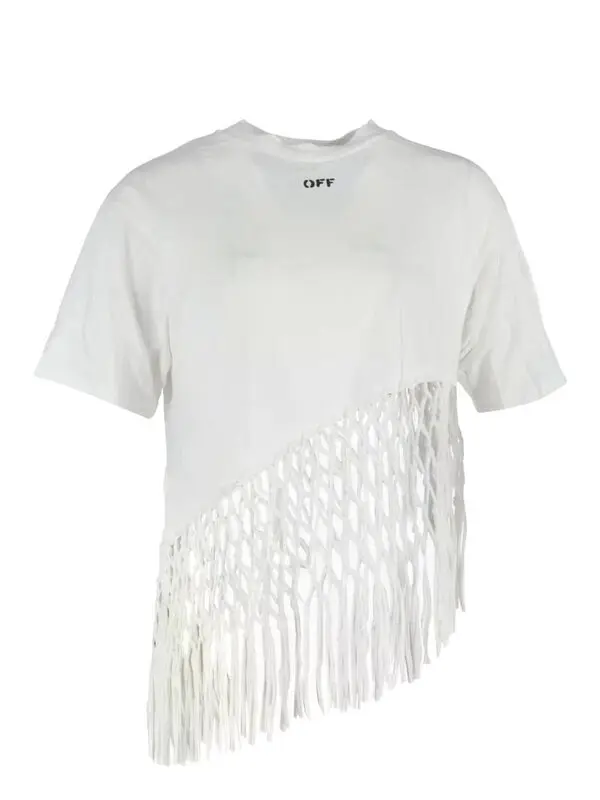 Off-White Asymmetric Cotton T-shirt - White