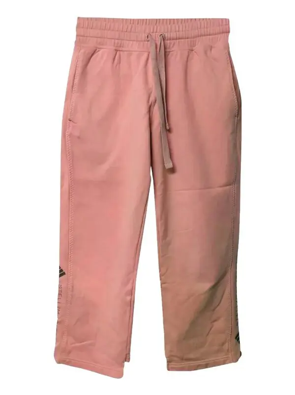 Adidas By Stella McCartney Logo-detail Cropped Track Pants - Pink