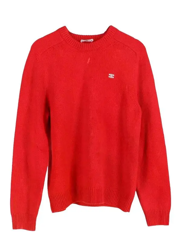 Celine Logo Crew-neck Sweater - Red