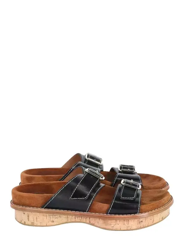 Chloé Marah Topstitched Sandals - Black