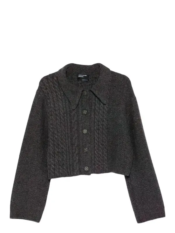 Enfants Riches Déprimés Cable-knit Buttoned Cardigan - Grey