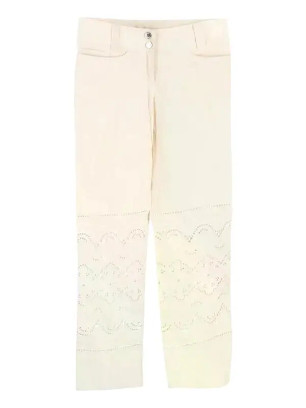 Dolce & Gabbana Broderie-anglaise Trousers - Neutrals