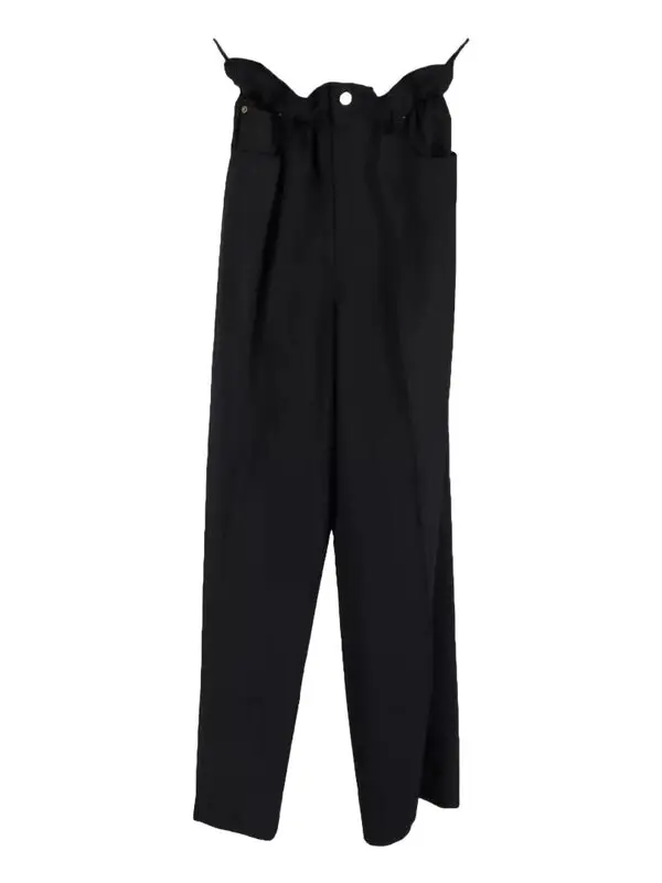 Miu Miu Straight-leg Wool Trousers - Black