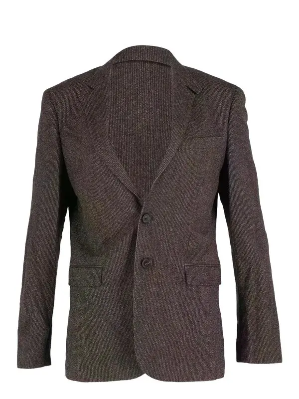 BOSS Single-breasted Buttoned Blazer - Brown