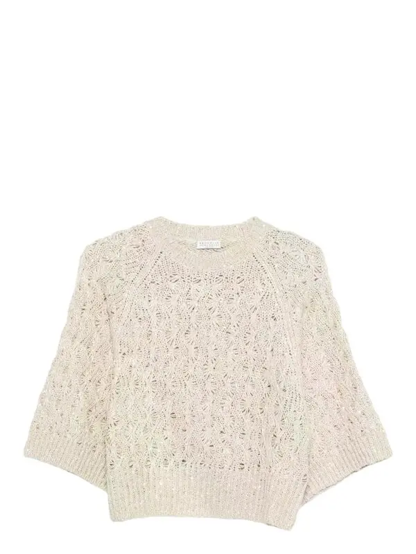 Brunello Cucinelli Open-knit Sweater - Neutrals