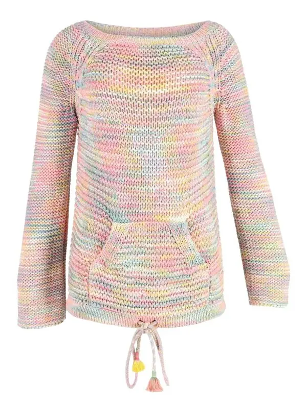 Chloé Crochet-knit Sweater With Pocket - Pink