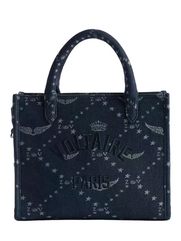 Zadig&Voltaire Angel Monogram Denim Tote - Blue