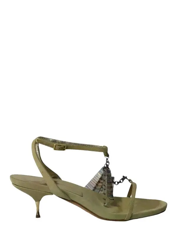 Missoni Ankle-strap Kitten Heel Sandals - Green