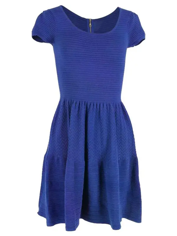 Sandro Textured Mini Dress - Blue