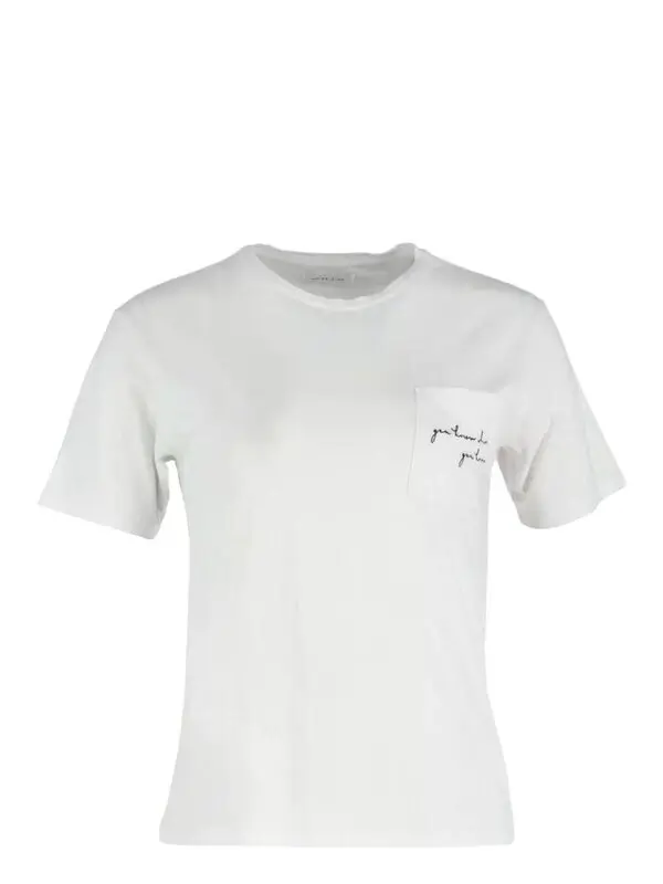ANINE BING Chest-pocket T-shirt - White