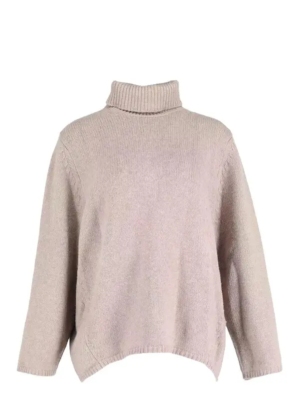 TOTEME Turtleneck Ribbed Knit Sweater - Neutrals