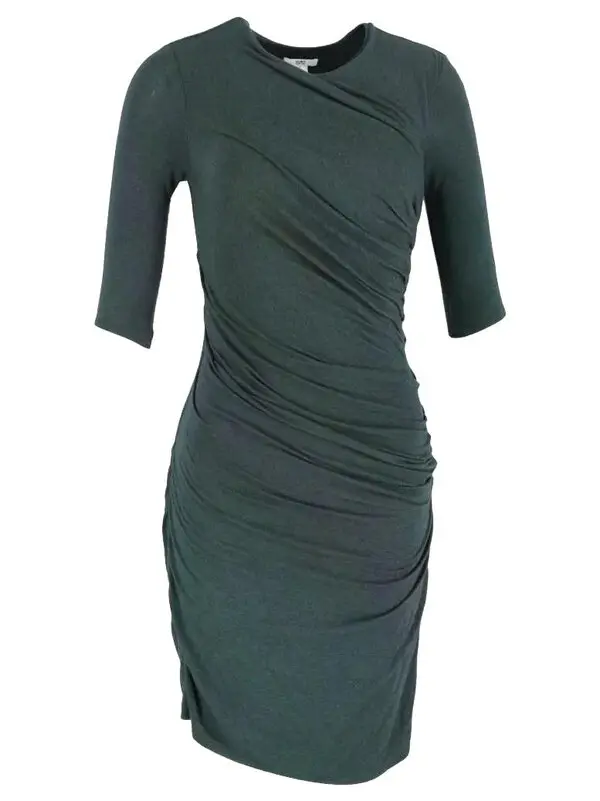 Helmut Lang Gathered Bodycon Dress - Green