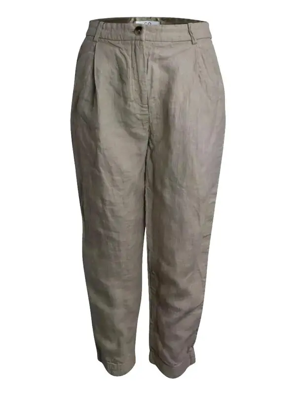 Co Relaxed Fit Linen Trousers - Neutrals