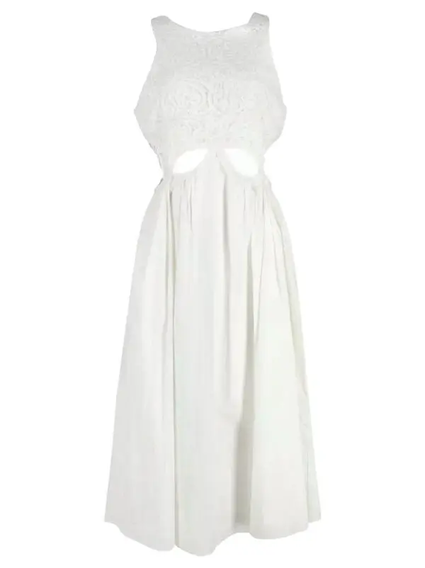 SELF-PORTRAIT Cut-out Lace Dress - White