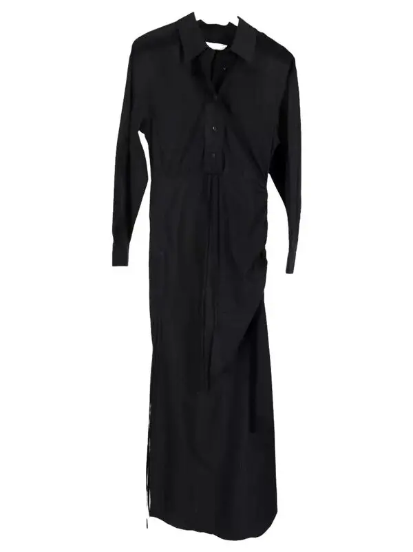 Christopher Esber Lace-trim Shirt Midi Dress - Black