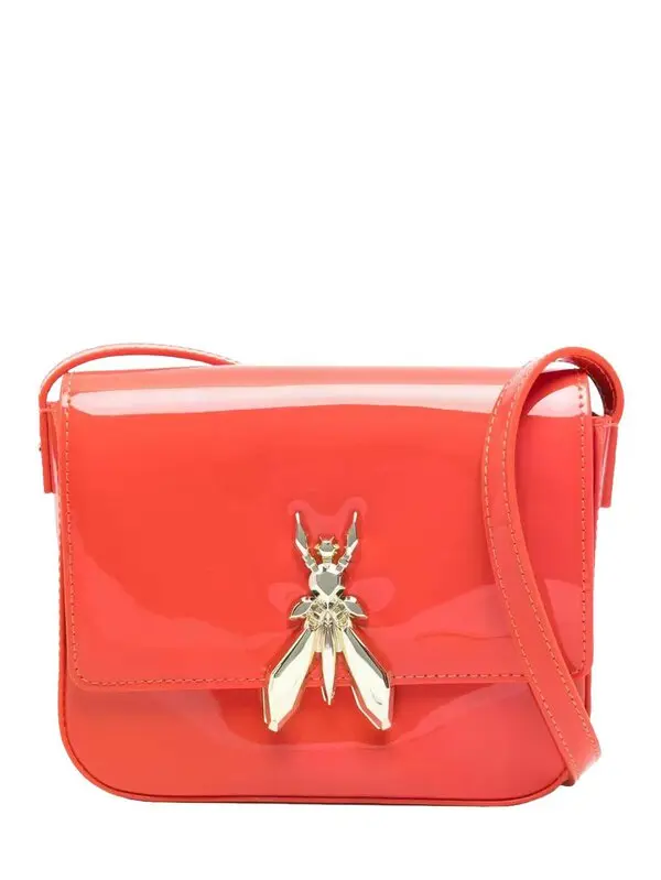 Patrizia Pepe Essential Fly Glossy Leather Mini Bag - Orange