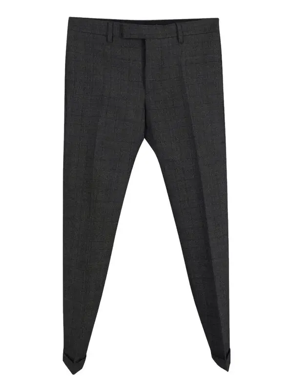 Saint Laurent Checked Trousers - Grey