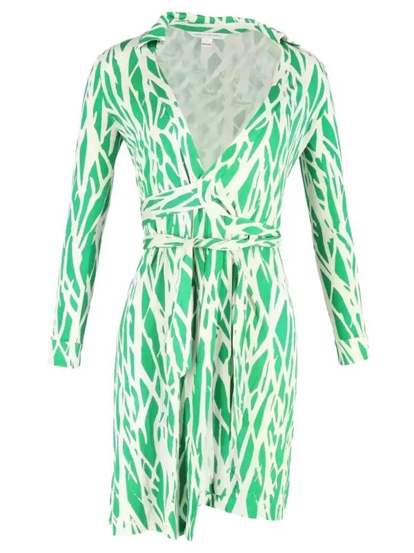 Diane Von Furstenberg Vintage Julian Silk Dress - Green