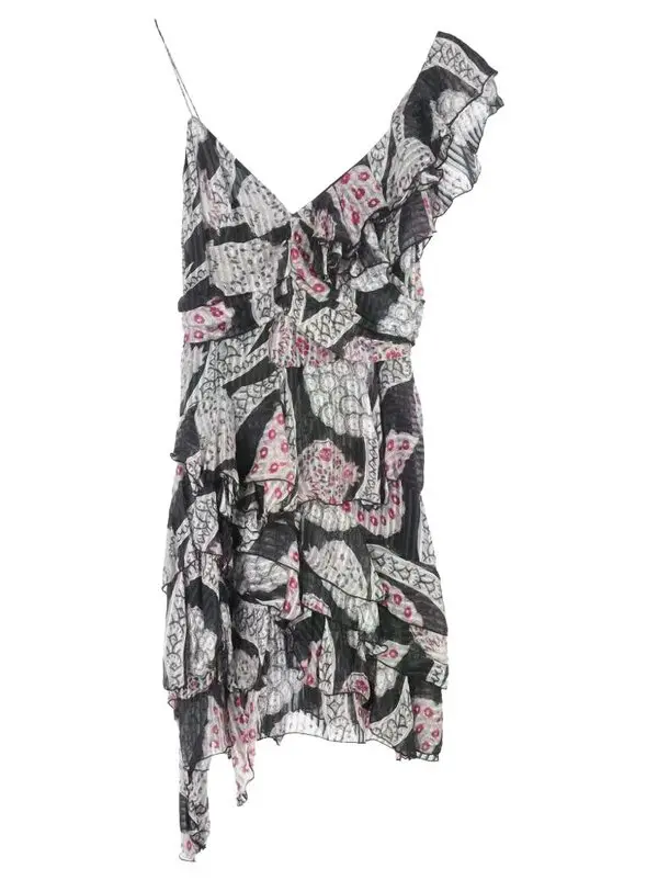ISABEL MARANT VINTAGE Printed Mini Dress - Black