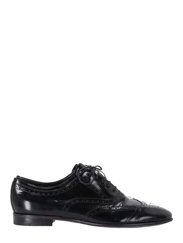 Prada Lace-up Brogue Shoes - Black
