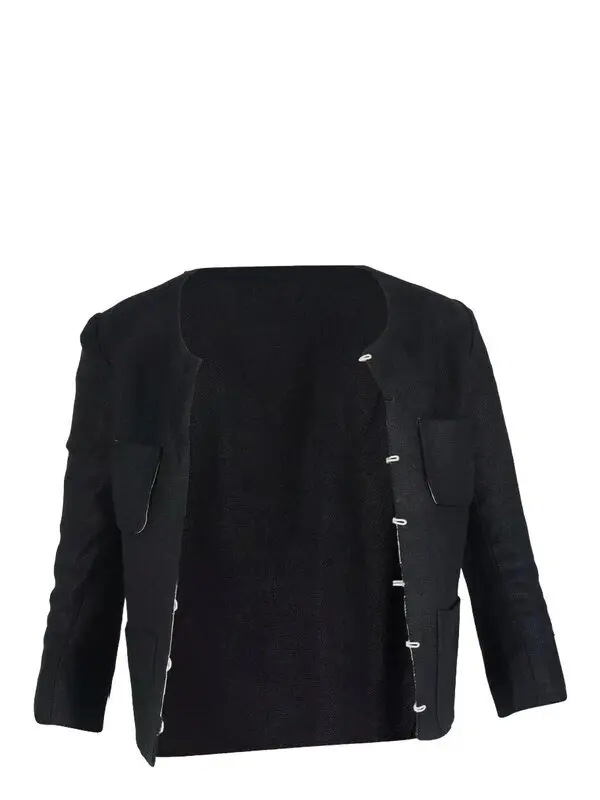 Roland Mouret Three-quarter Sleeve Jacket With Patch Pockets - Black