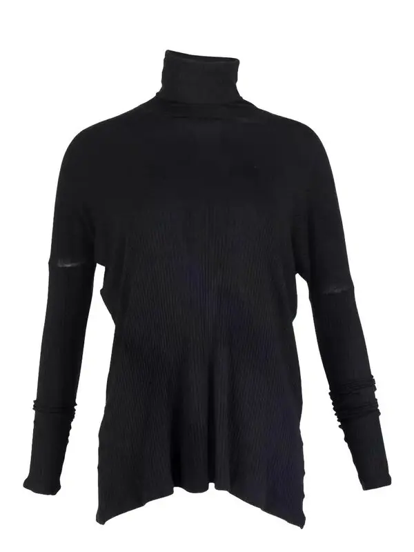 Maison Martin Margiela Ribbed Oversized Turtleneck Sweater - Black