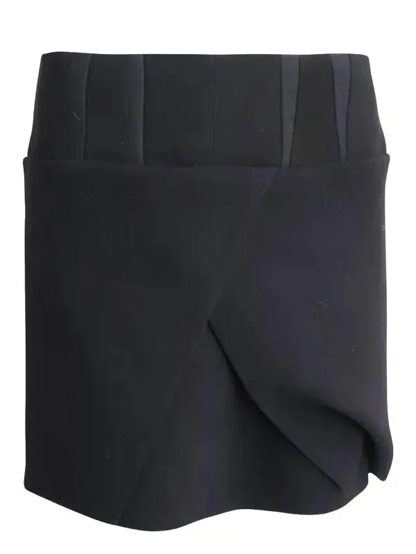 Balenciaga Overlapping-detail Mini Skirt - Black
