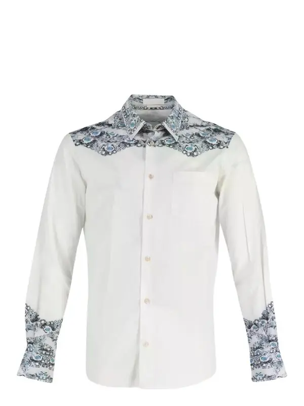 Alexander McQueen Skull Print Button-down Shirt - White