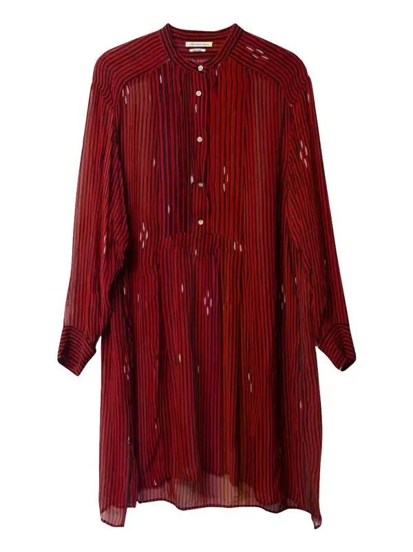 ISABEL MARANT VINTAGE Striped Shirt Dress - Red