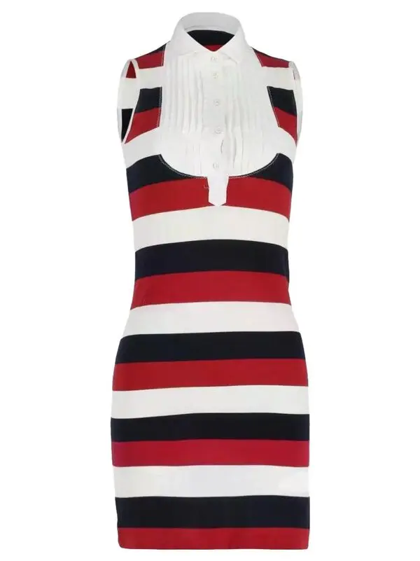 Dolce & Gabbana Striped Mini Dress - White