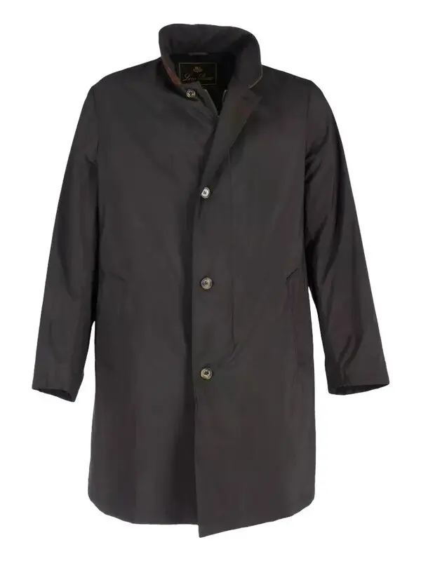 Loro Piana Coat With Tortoiseshell Buttons - Black