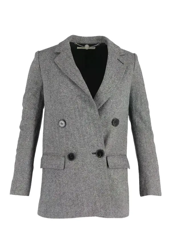 Stella McCartney Double-breasted Wool Blazer - Grey