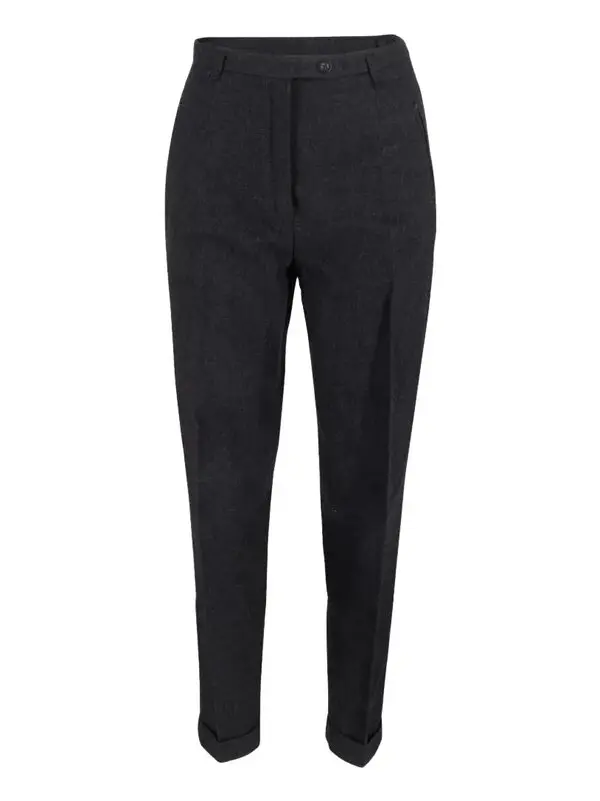 Sportmax Tapered Cotton Trousers - Grey