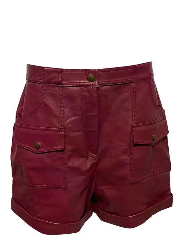 Philosophy Di Lorenzo Serafini Leather Pocket Short - Red