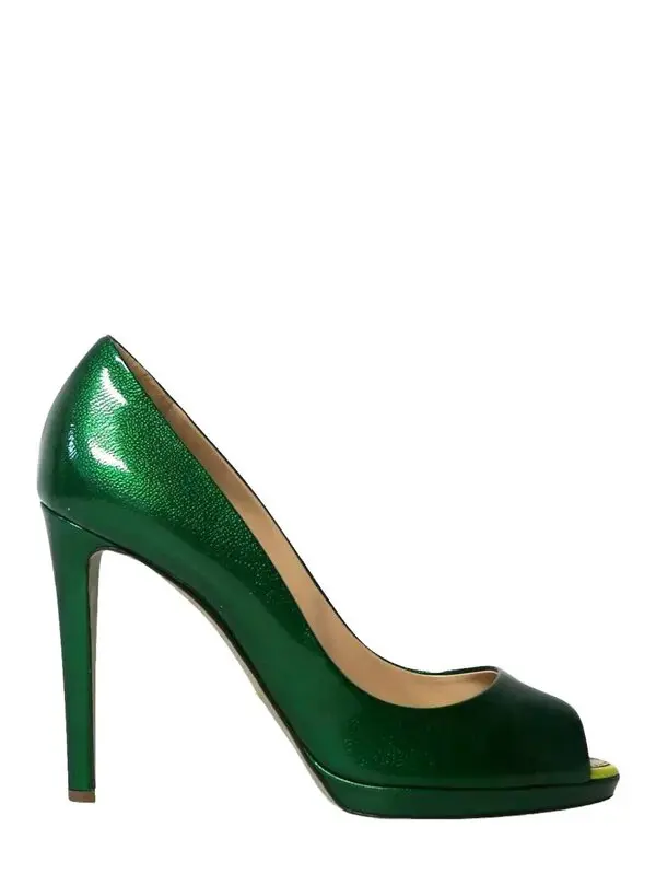SERGIO ROSSI Peep-toe Pumps - Green