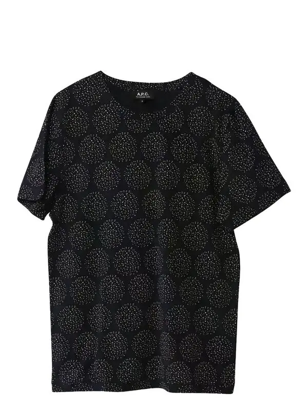 A.p.c. Polka Dot Crewneck T-shirt - Black